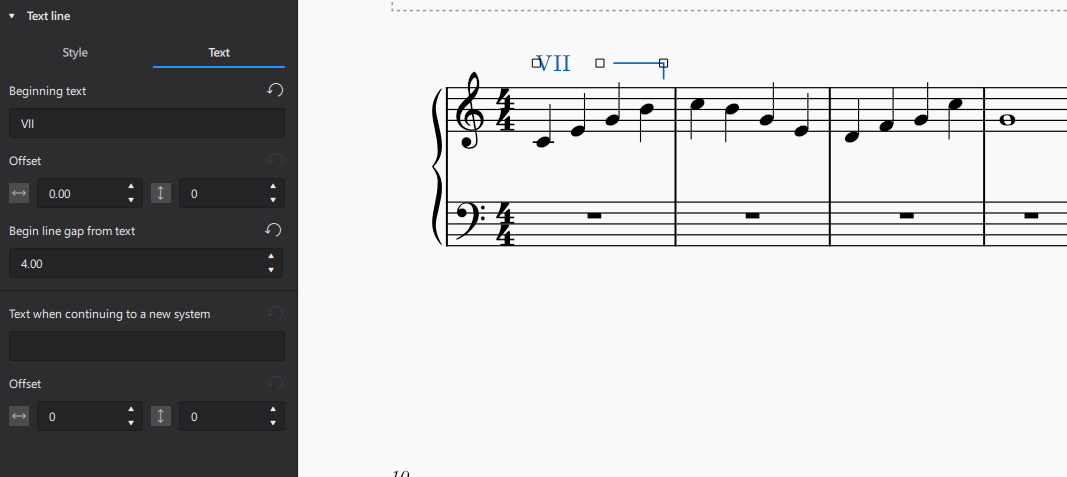 [MU4 Issue] Text-lines: Property to allow user to adjust horizontal gap between text and line ...