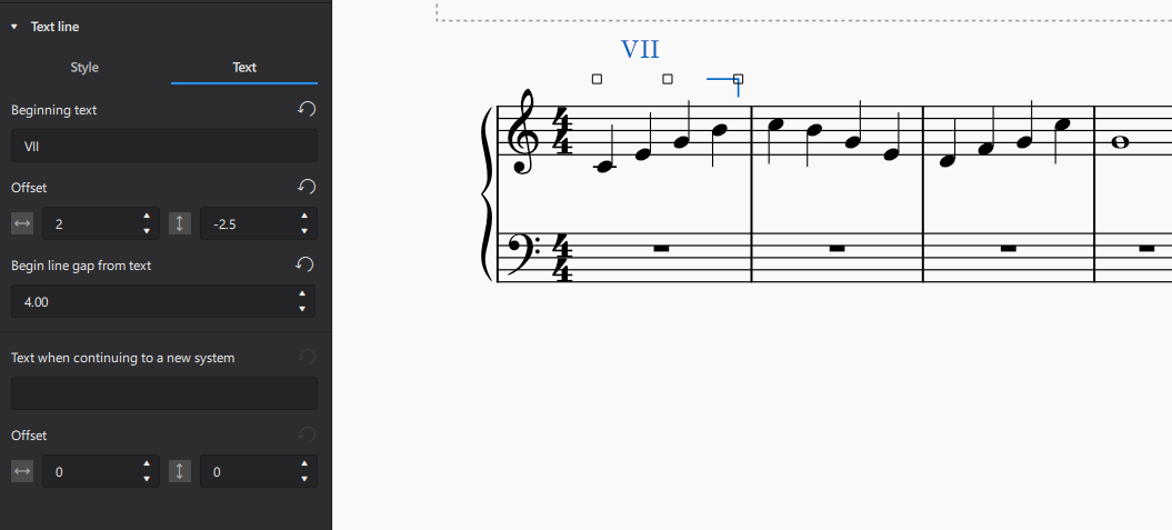 [MU4 Issue] Text-lines: Property to allow user to adjust horizontal gap between text and line ...