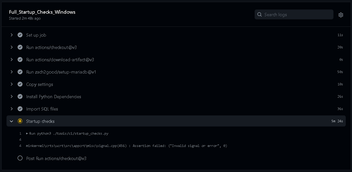 🐛 [CI] Full_Startup_Checks_Windows fails frequently when it shouldn't. · Issue #3637 ...
