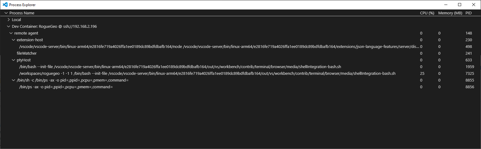 ptyHost unresponsive immediately in remote container on embedded linux host · Issue #7999 ...