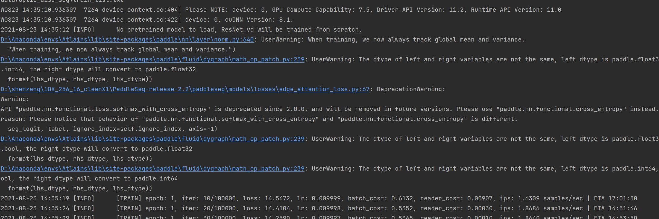 配置问题，模型加载完，就卡住不动了。 · Issue #1266 · PaddlePaddle/PaddleSeg · GitHub