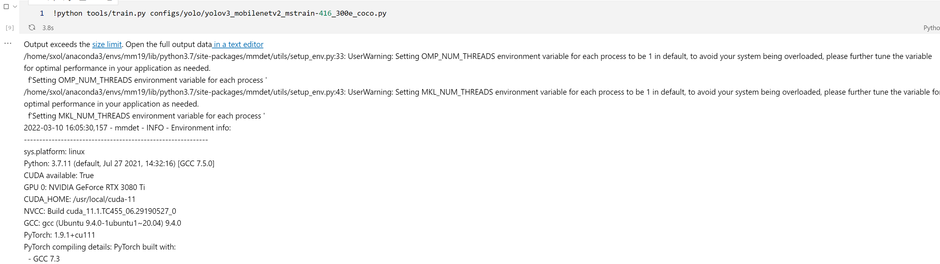 running training on terminal is very slow, what's going on?? · Issue ...