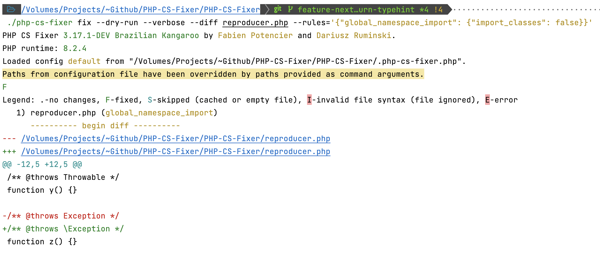 Globalnamespaceimportfixer Needs Option To Ignore Types On Doc Blocks · Issue 4854 · Php Cs 2297