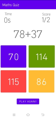 GitHub - samkitjain4916/Maths-Quiz-App: Maths Quiz Application