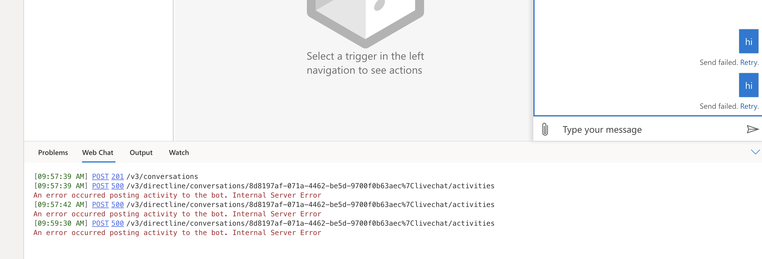 Error Posting Activity To Bot In Web Chat · Issue 9019 · Microsoftbotframework Composer · Github