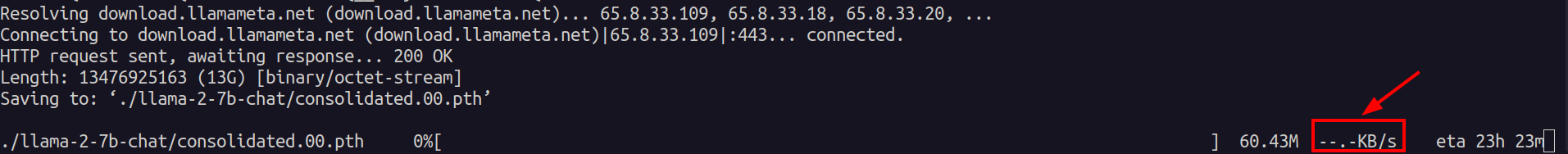Download of llama-2-7b-chat using `download.sh` gets stuck in the middle · Issue #3410 ...