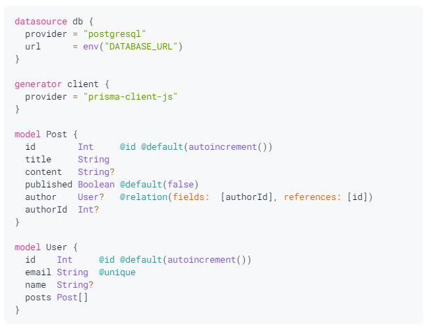Getting started Prisma