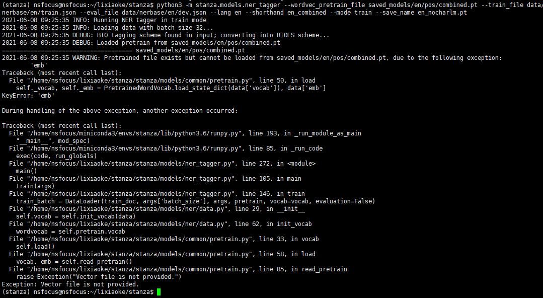 [QUESTION] About trainning NER model · Issue #716 · stanfordnlp/stanza · GitHub