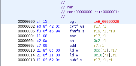 rh850/e1m-s2 file will not disassemble properly · Issue #4453 ...