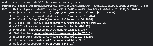 sha512 checksum mismatch, expected xxx, got xxx (help wanted) · Issue #7096 · electron-userland ...