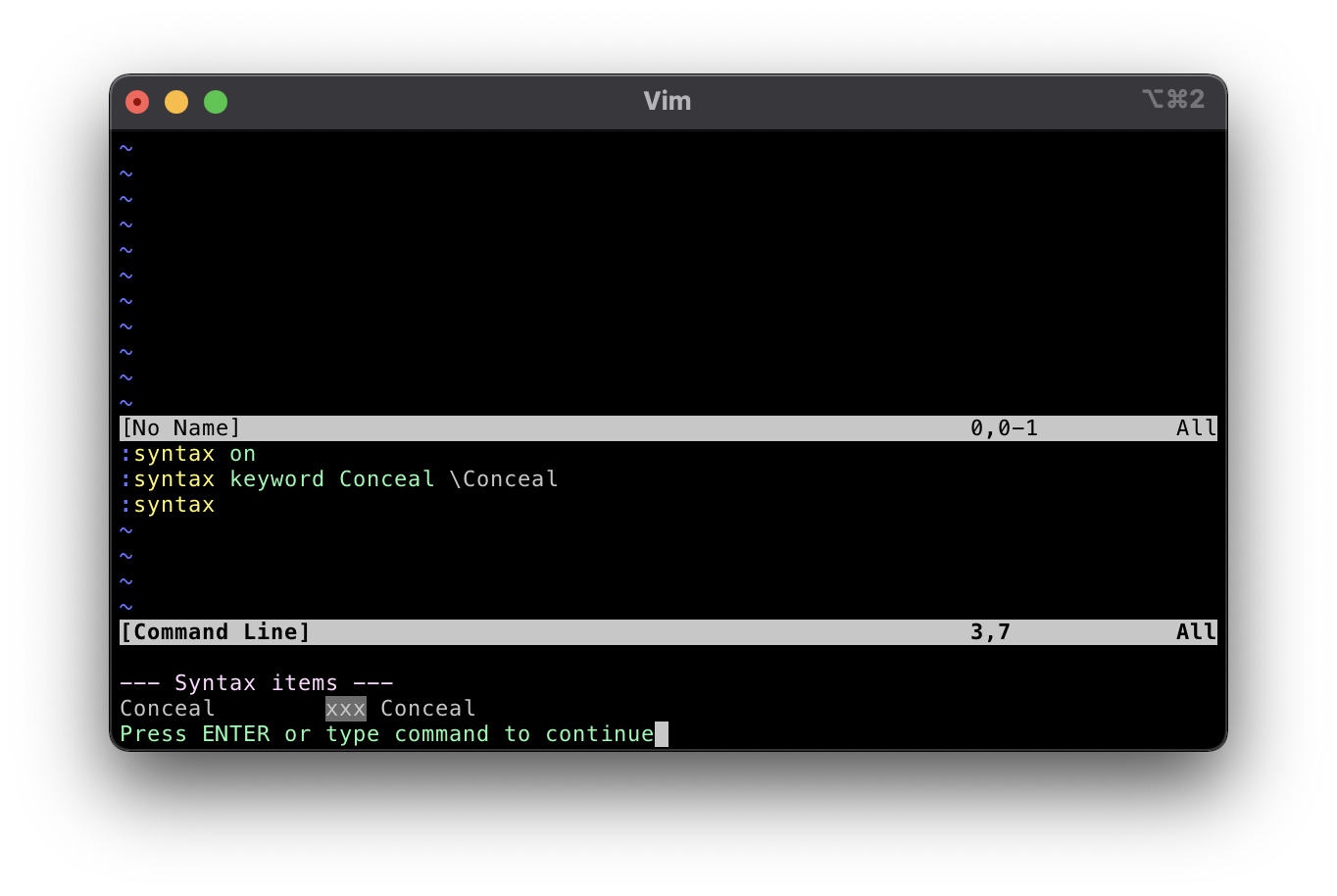 Hitestvim Andor Syn Keyword Fails To Highlight The Conceal Group · Issue 7637 · Vimvim · Github