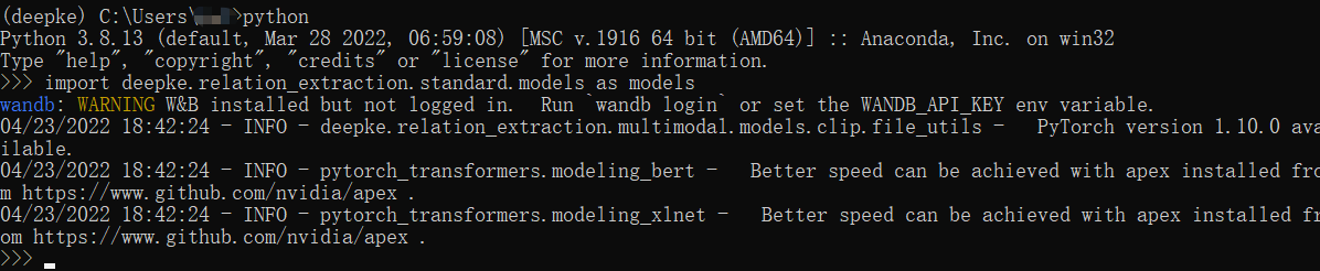 windows10 python由3.8降级到3.6 · Issue #108 · zjunlp/DeepKE · GitHub