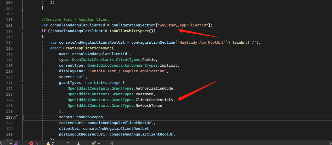 The token request was rejected because the public client application 'WayStudy_App' was not ...