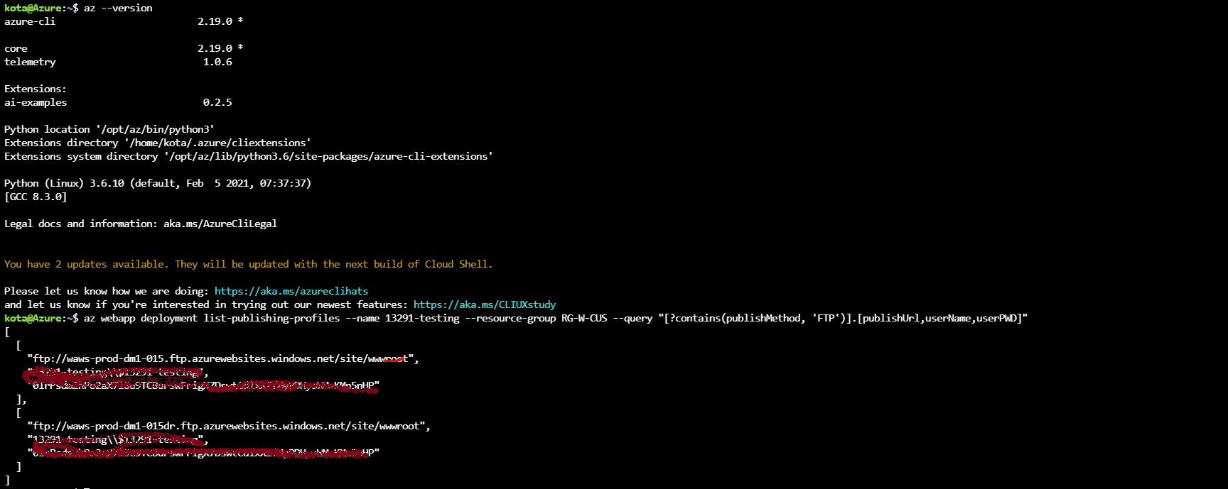 Webappftps Endpoint Is Not Returned With Az Webapp Deployment List Publishing Profiles After