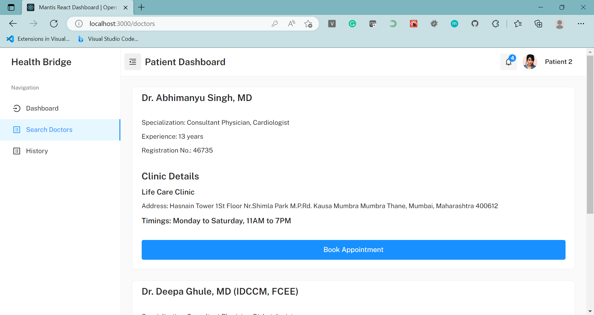 GitHub - SejalDhondkar/Doctors-Appointment-Frontend