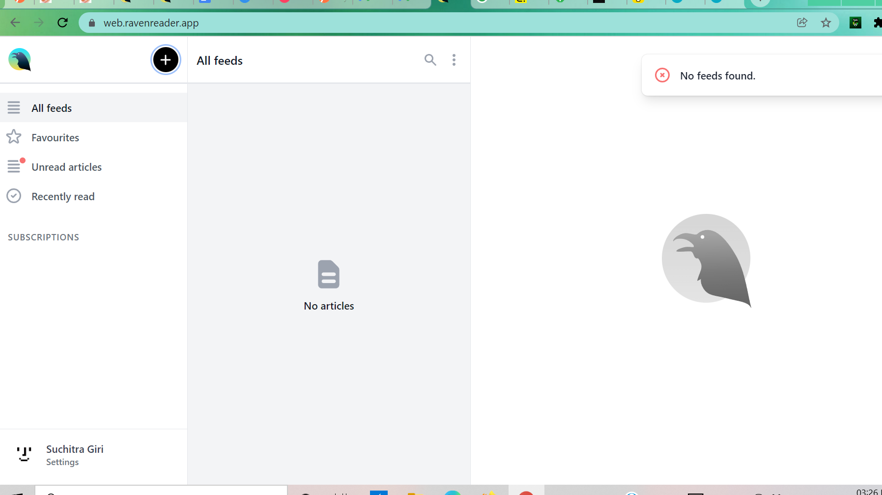 No feeds found, after adding URL of RSS feed · Issue #626 · hello-efficiency-inc/raven-reader ...