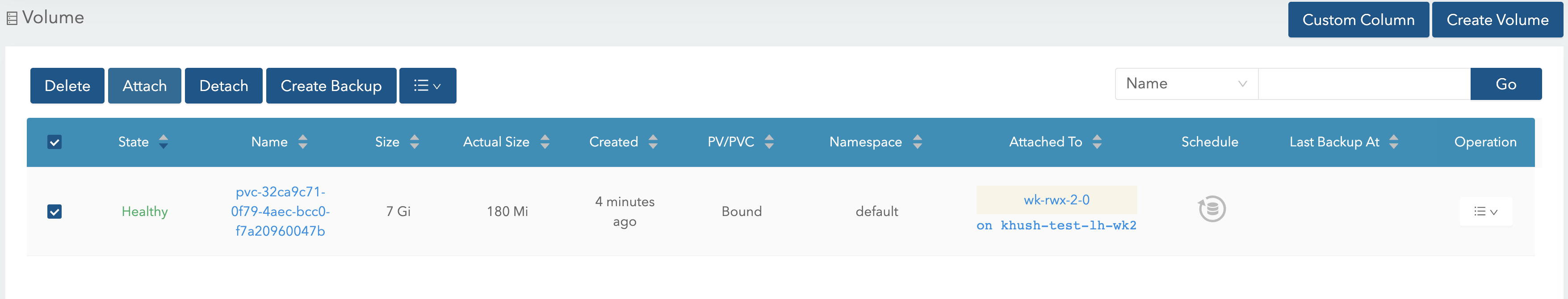 [BUG] Attach option available for an already attached RWX volume. · Issue #2411 · longhorn ...
