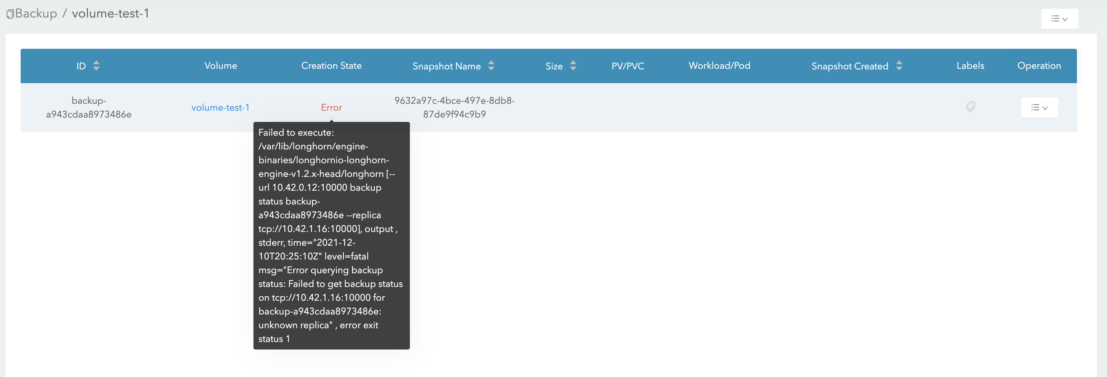 [BUG] Failed backups should be available to the user with a failed status · Issue #1311 ...