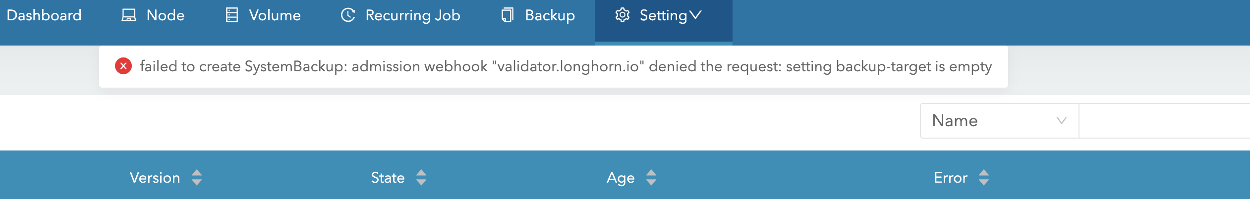[IMPROVEMENT] UI show error when backup target is empty for system backup · Issue #5056 ...