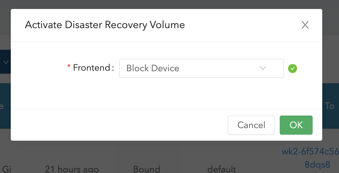 [BUG] Node tag and disk tag are not available in to enter while 'Activate Disaster Recovery ...