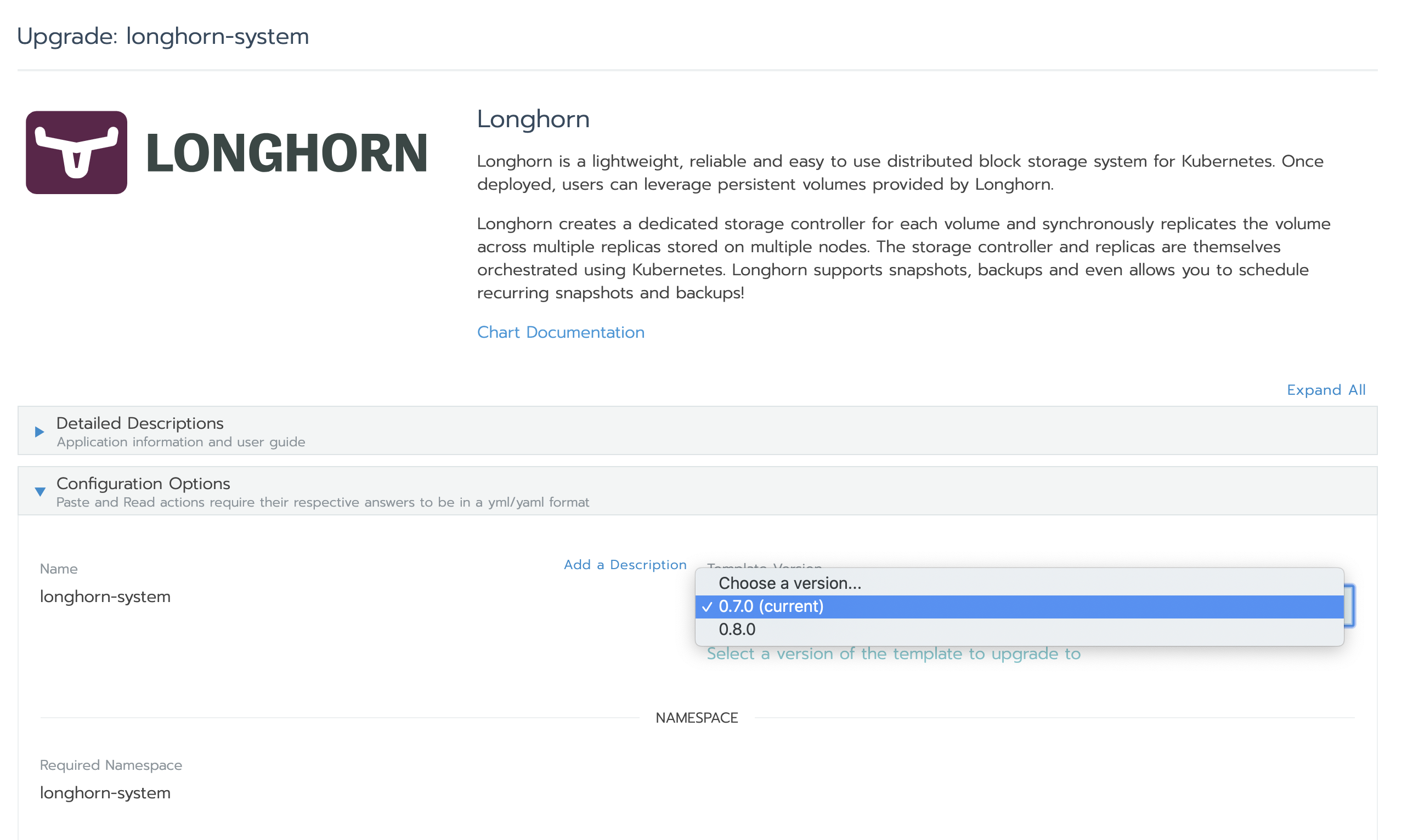 User should not be allowed to select lower version from current in ...