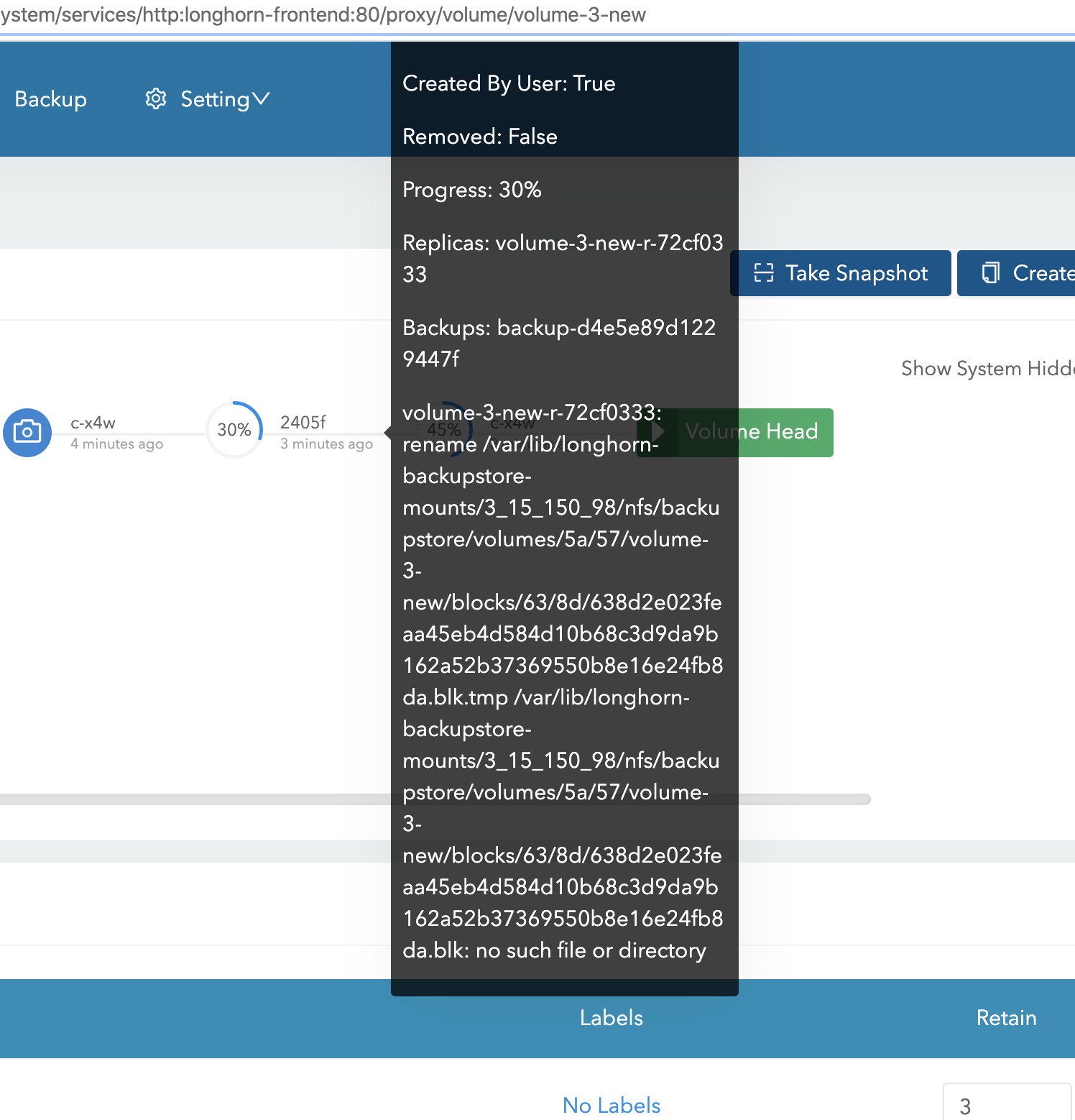 Bug Backup Creation On Nfs Backup Store Failed When There Was Already