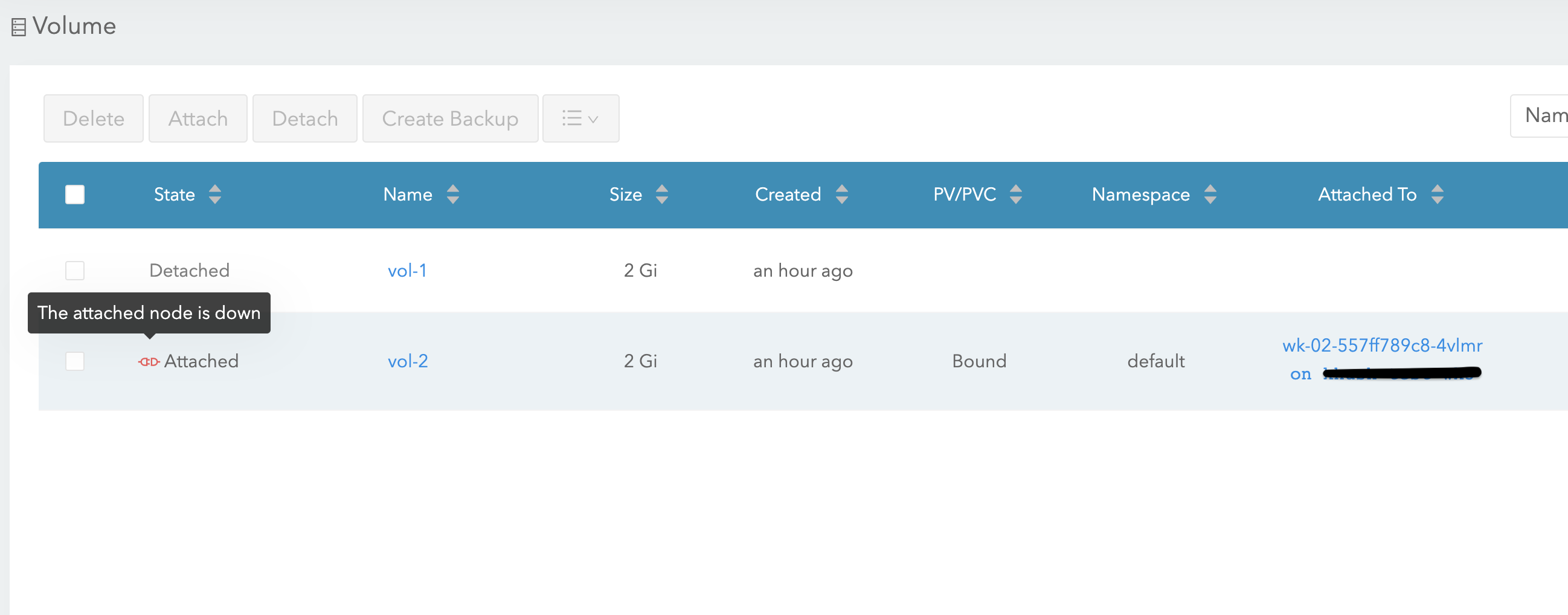 [BUG]Volume should be Unknown if the attached node is down · Issue #1451 · longhorn/longhorn ...