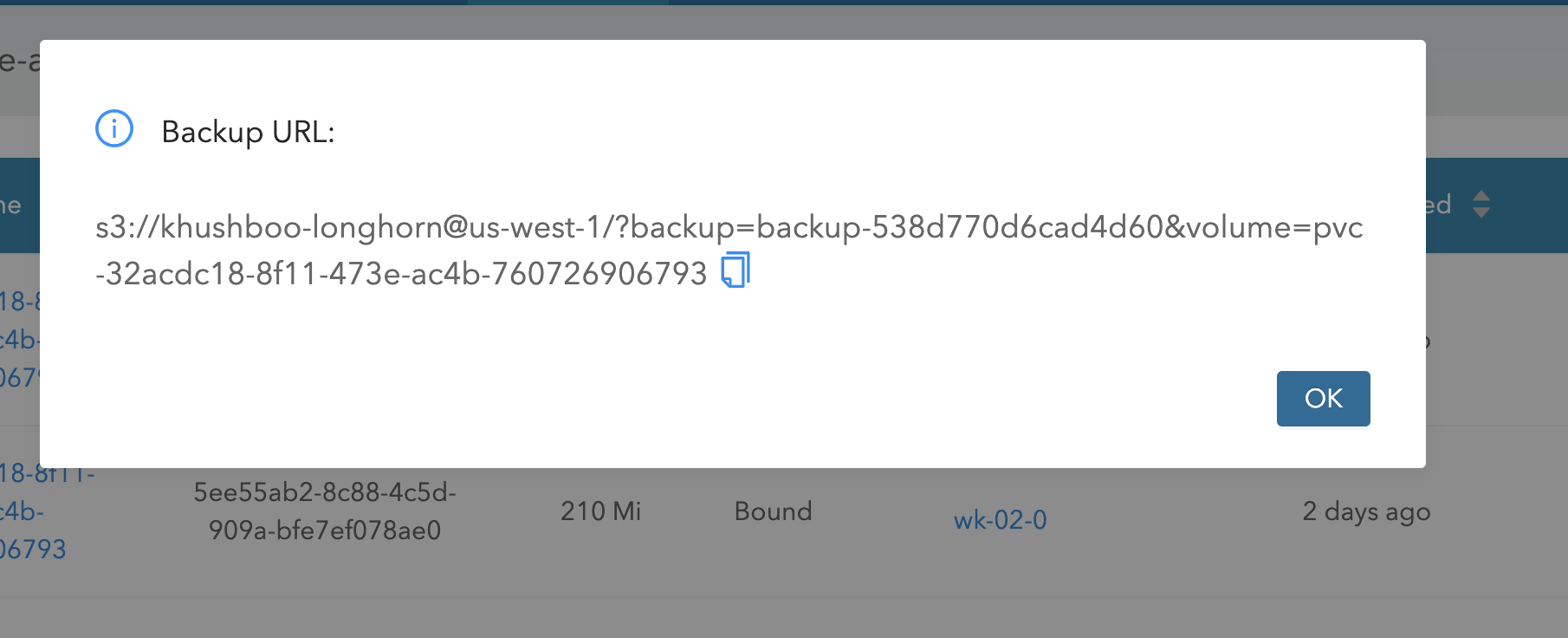 [BUG] UI - Backup URL is not visible properly · Issue #1753 · longhorn/longhorn · GitHub