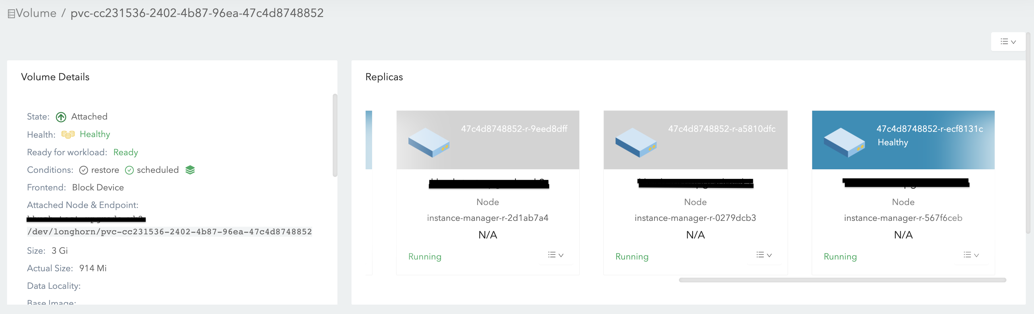 [BUG] Live upgrade fails for volume if replica instance manager pod was deleted and recreated ...