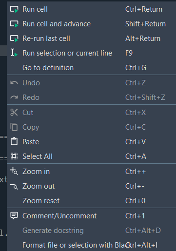 Context menu not wide enough for "Format option or selection with ...