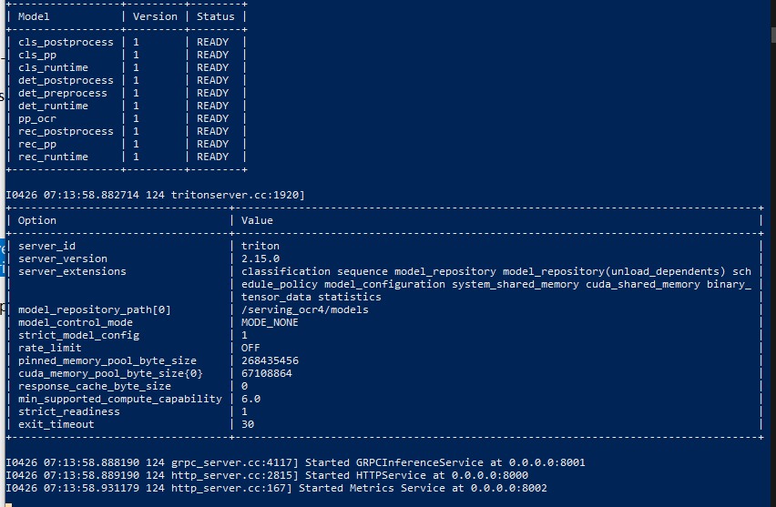 fd_serving_ocr服务器部署,替换成英文模型，服务无法正常启动 · Issue #1876 · PaddlePaddle/FastDeploy · GitHub