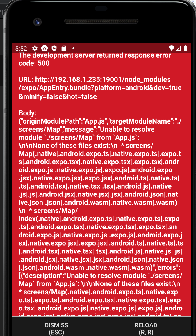 Parking APP: Err 500 Unable to resolve "./screens/Map" from "App.js · Issue #59 · react-ui-kit ...