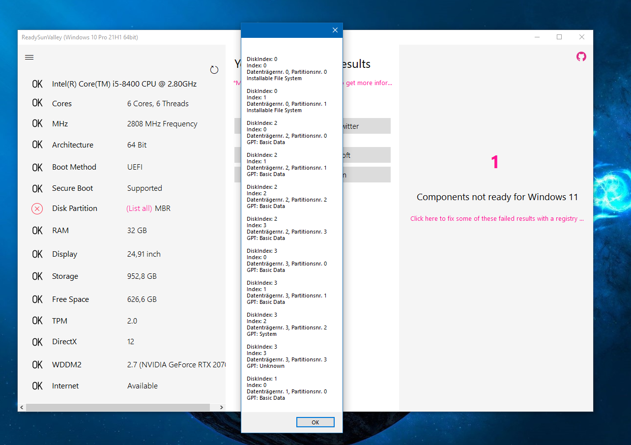 "Disk Partition Type" check fails, if one drive is MBR formatted [not ...