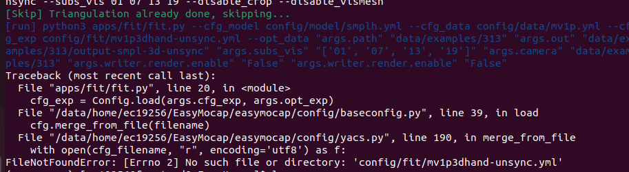 missing mv1p3dhand-unsync.yml · Issue #344 · zju3dv/EasyMocap · GitHub