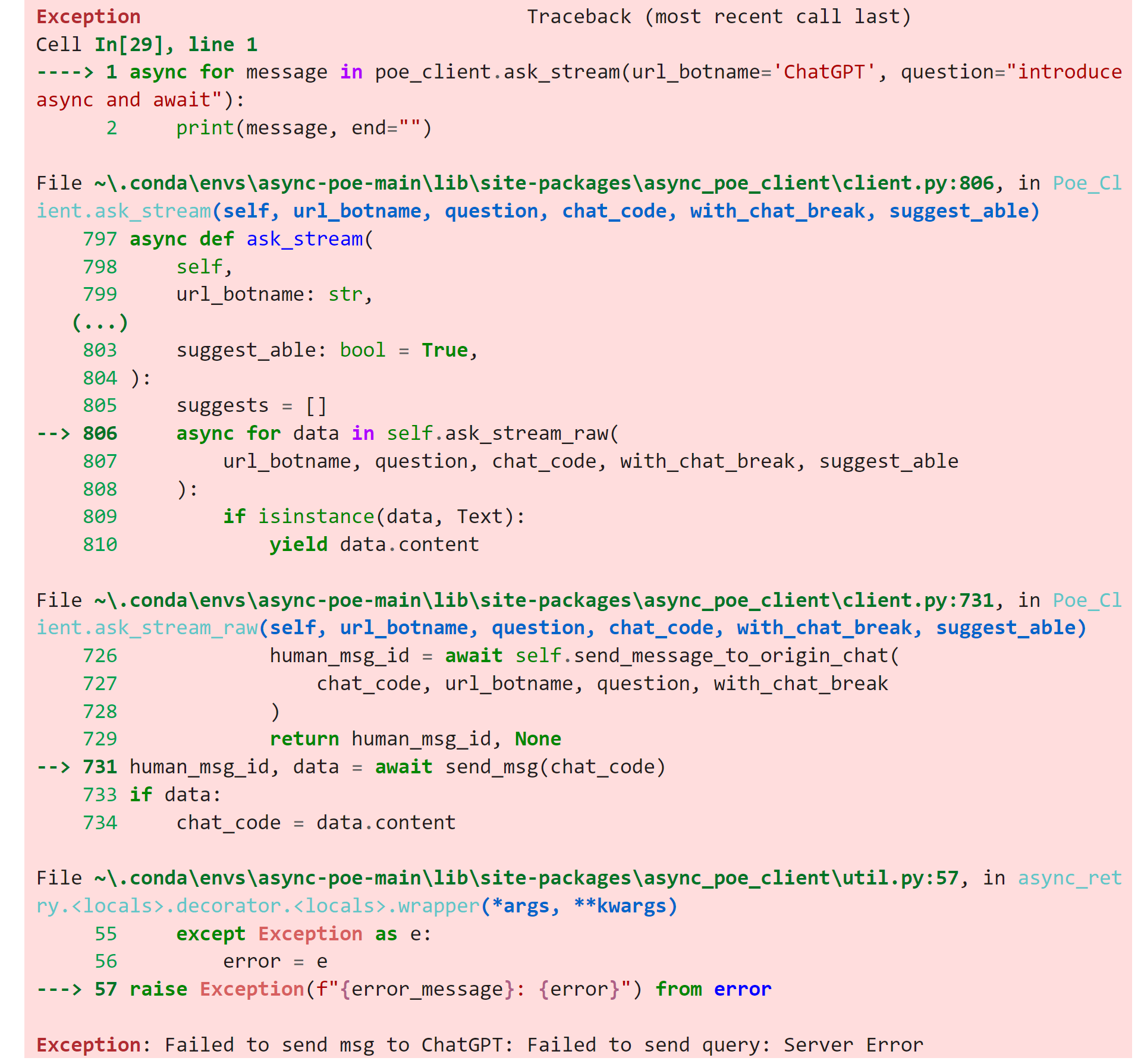 Failed to send msg to ChatGPT: Failed to send query: Server Error · Issue #20 · canxin121/Async ...