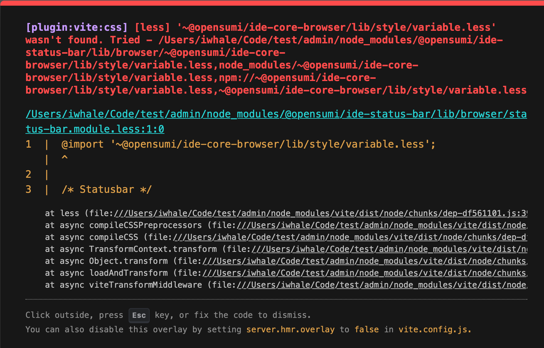 Bug Vite下使用报错 · Issue 21 · Opensumicodeblitz · Github