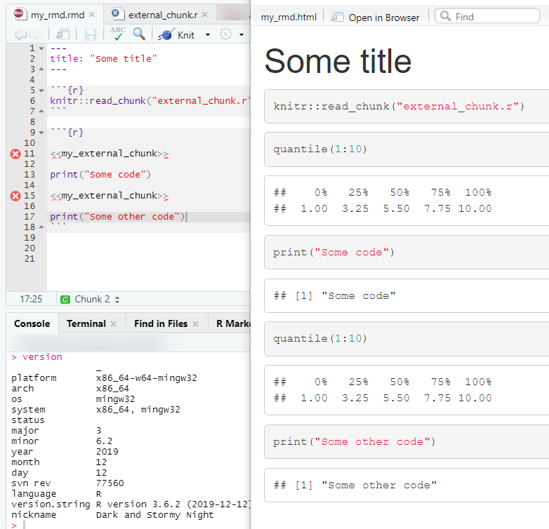 The Rmarkdown Editor Shows An Error For A Valid Knitr Instruction Embedding An External Code