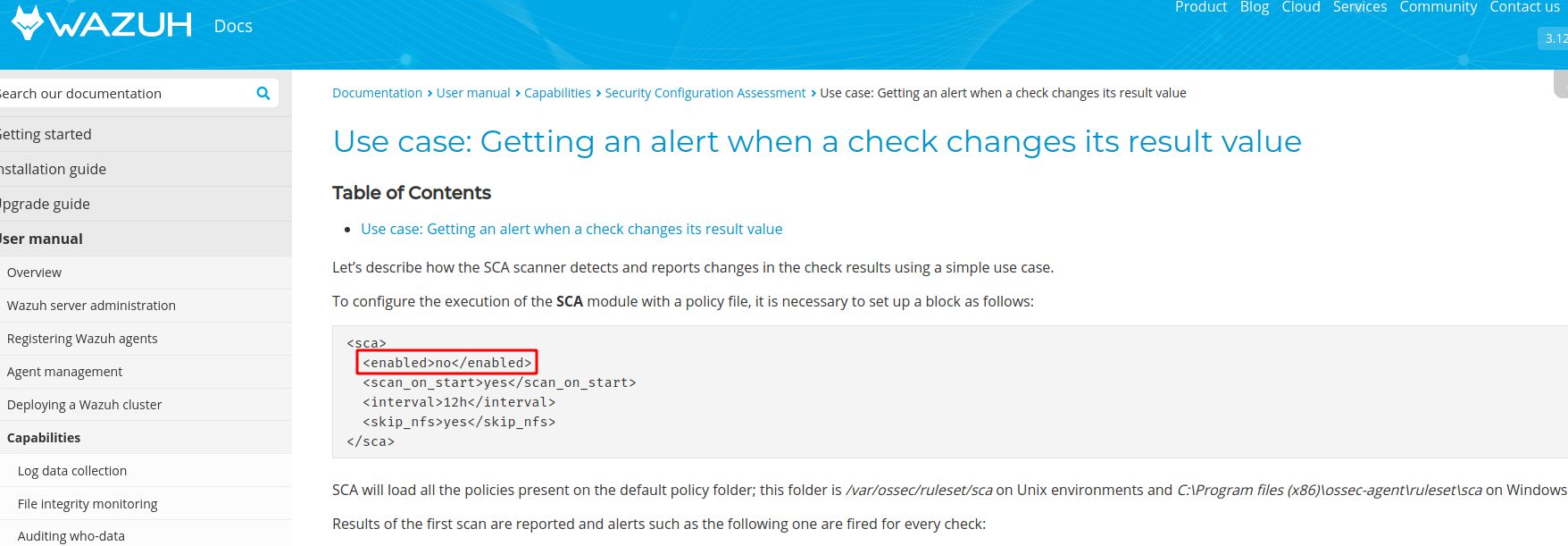 Fix error in SCA documentation · Issue #2482 · wazuh/wazuh-documentation · GitHub