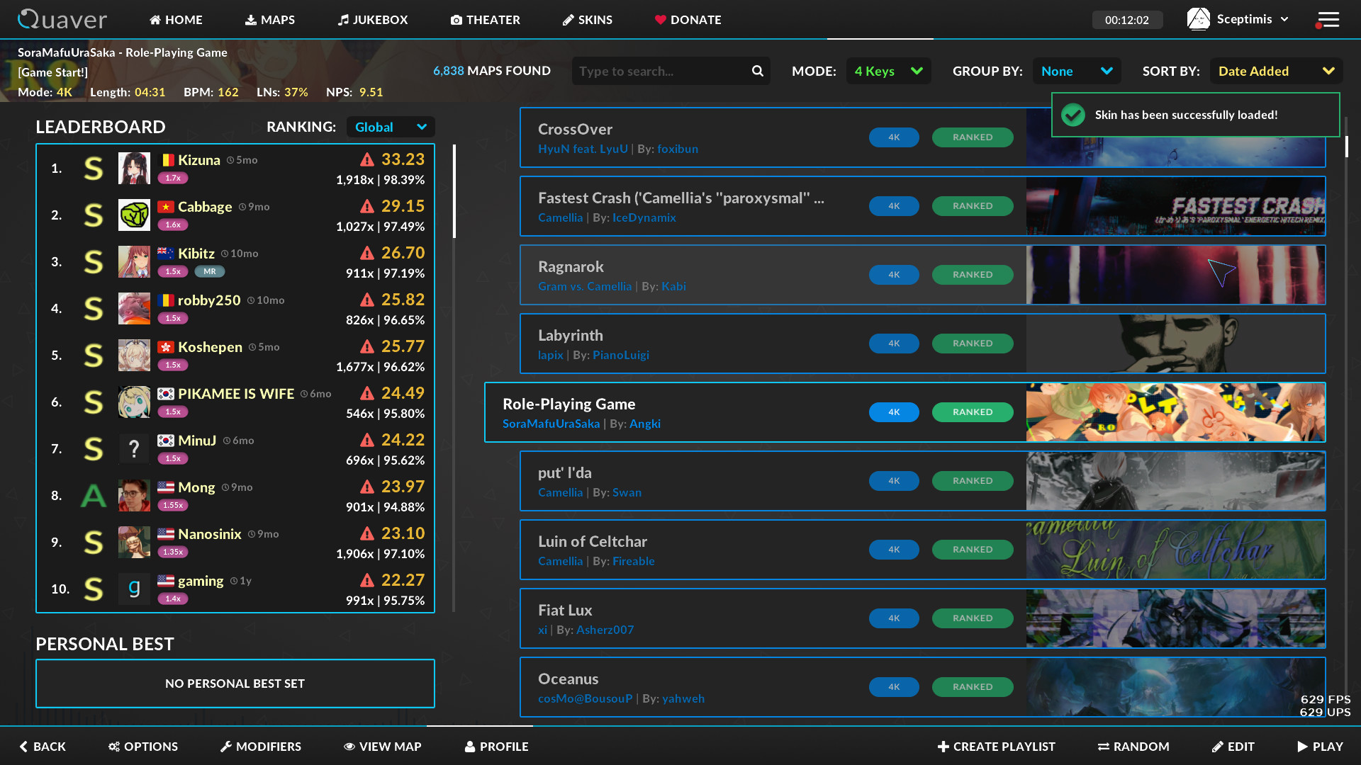 Selecting a skin does not refresh current screen · Issue #2981 · Quaver ...
