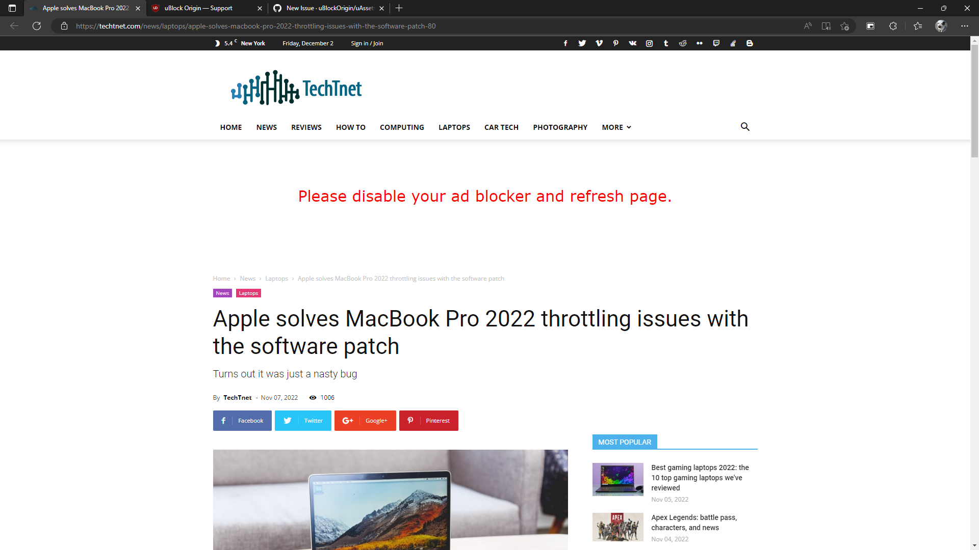 techtnet.com: detection · Issue #15881 · uBlockOrigin/uAssets · GitHub