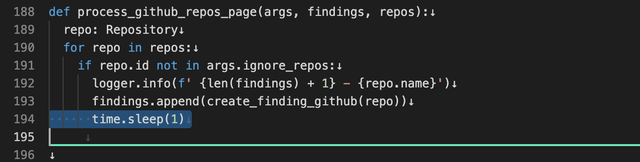 🐞 The git_repo_scanner triggers an abuse detection mechanism at GitHub for large organisations ...