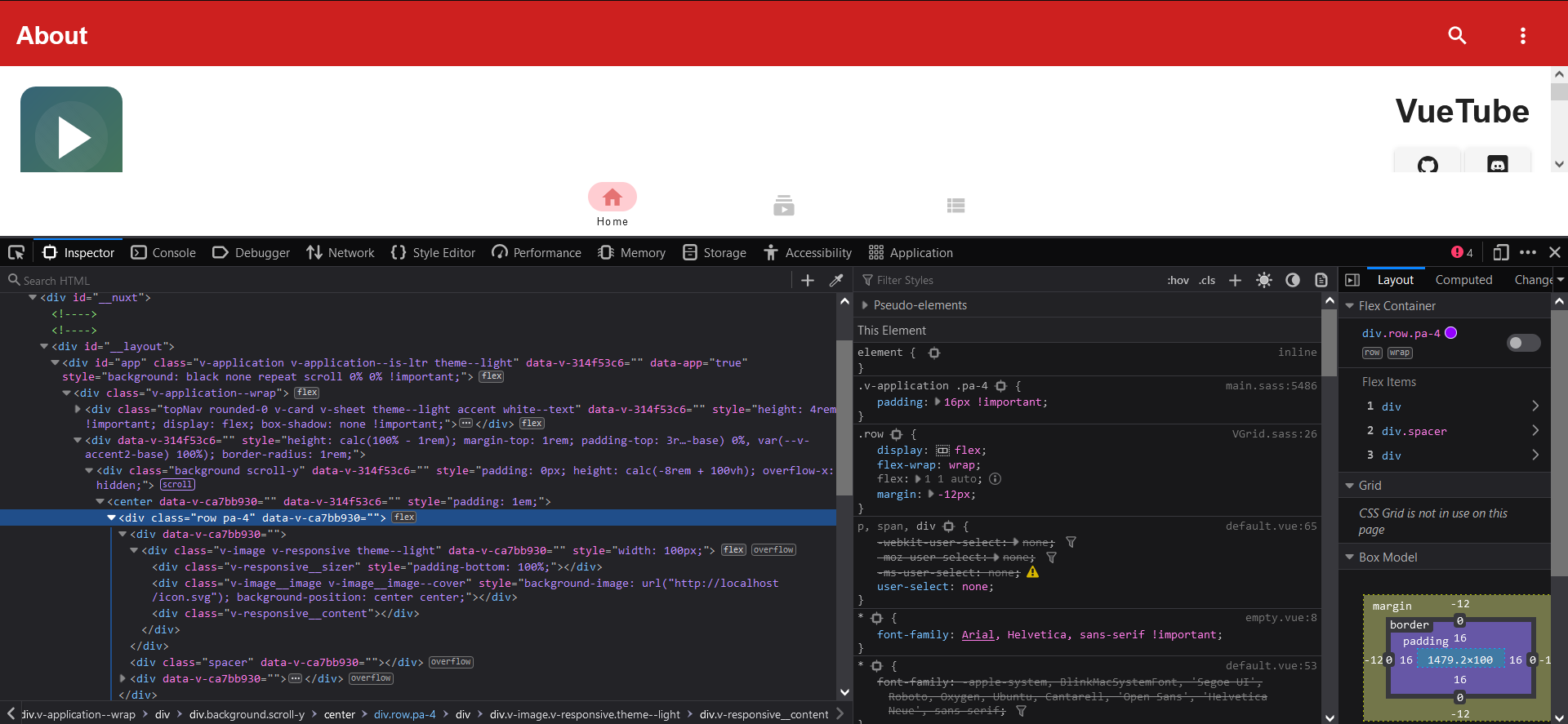 Theme change breaks the about section · Issue #116 · VueTubeApp/VueTube · GitHub
