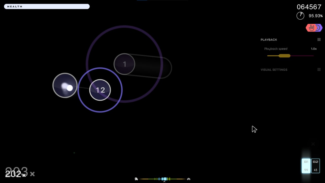 Hit circle overlap inconsistent on stable and lazer for this skin ...