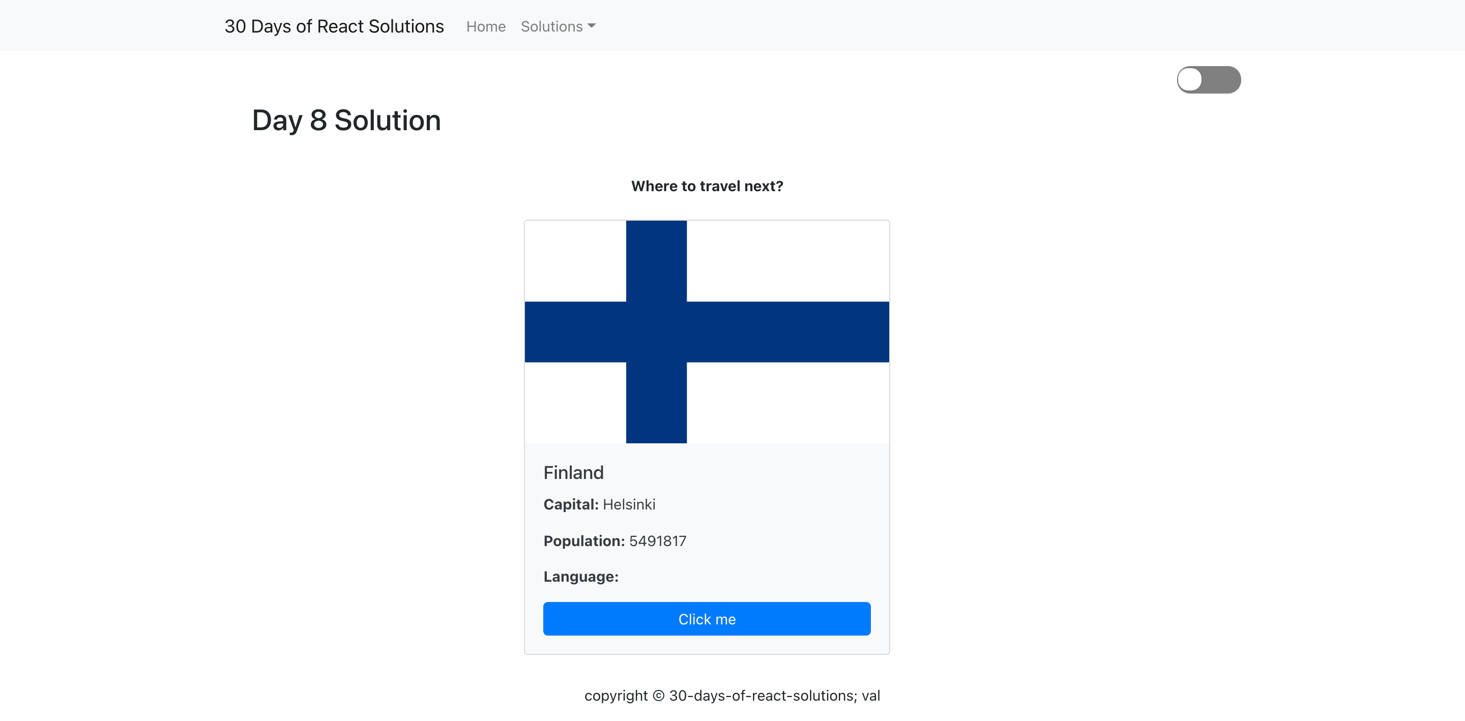 GitHub - valeryfun/30-days-of-react-solutions: solutions to the 30 day ...