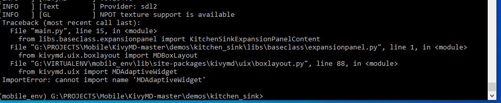 Importerror Cannot Import Name Mdadaptivewidget Issue 242