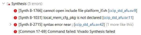Unable to run synthesis on Xilinx Vivado · Issue #31 · vortexgpgpu ...