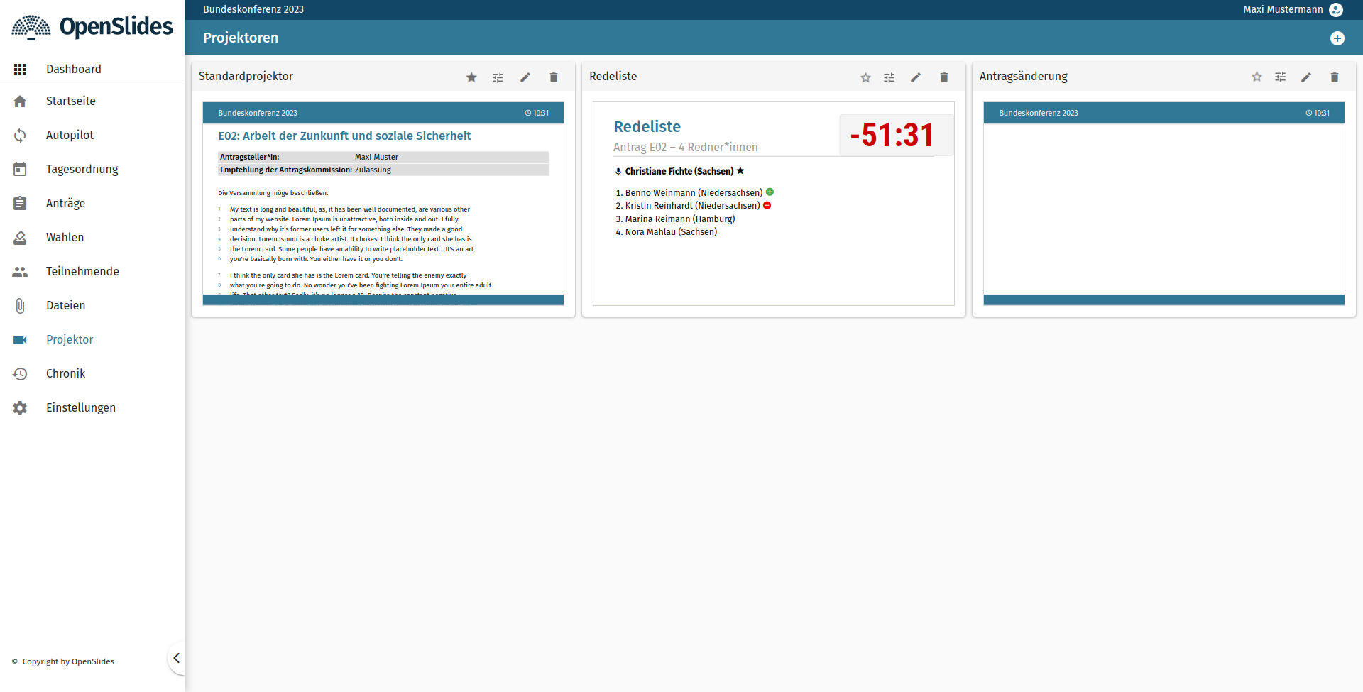 Problems entering the projection-detail-view · Issue #2272 · OpenSlides/openslides-client · GitHub