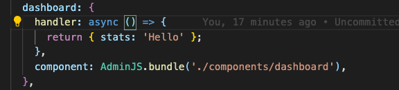 Cannot pass props to custom Dashboard component · Issue #1122 · SoftwareBrothers/adminjs · GitHub