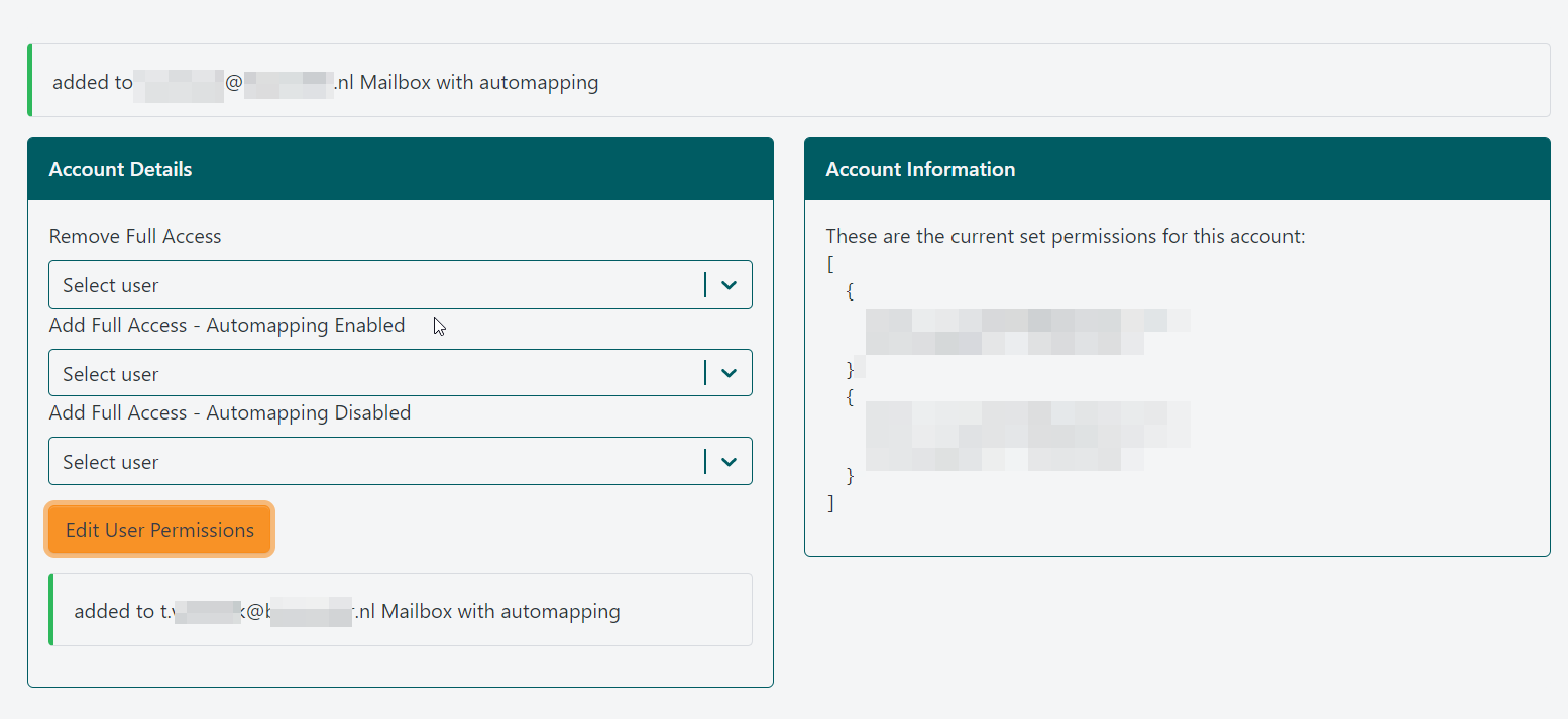 BUG: Adding mailbox permissions without automapping · Issue #894 · KelvinTegelaar/CIPP · GitHub